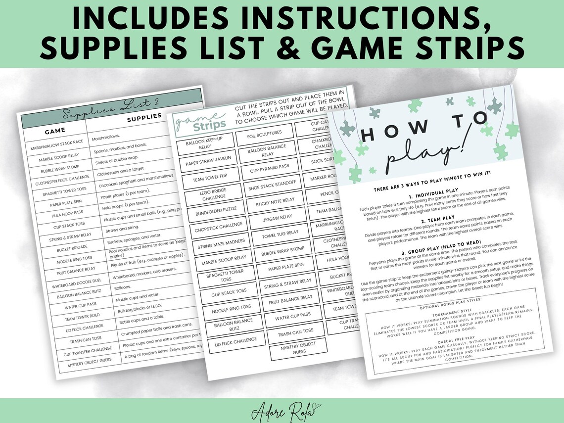 Team Building Minute to Win It Games - 40 Fun & Printable Minute to Win ...