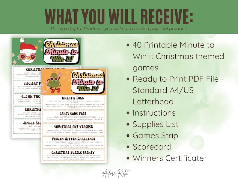 Christmas Minute to Win It – Holly Jolly Retro Vibes Theme! 40 Fun ...