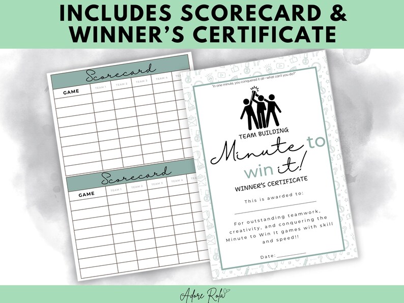 Team Building Minute to Win It Games - 40 Fun & Printable Minute to Win ...