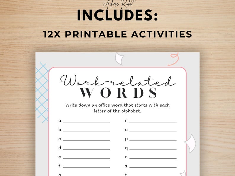 Office Activities & Ice Breakers Printable Bundle | Games for Work ...