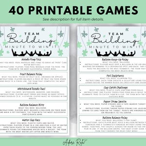 Team Building Minute to Win It Games - 40 Fun & Printable Minute to Win ...