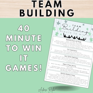 Team Building Minute to Win It Games - 40 Fun & Printable Minute to Win ...
