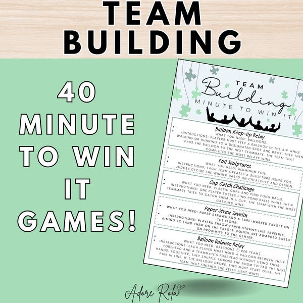 Minute to Win It - Etsy