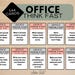 Office Think Fast Game - Printable Team Activity | 144 Question ...