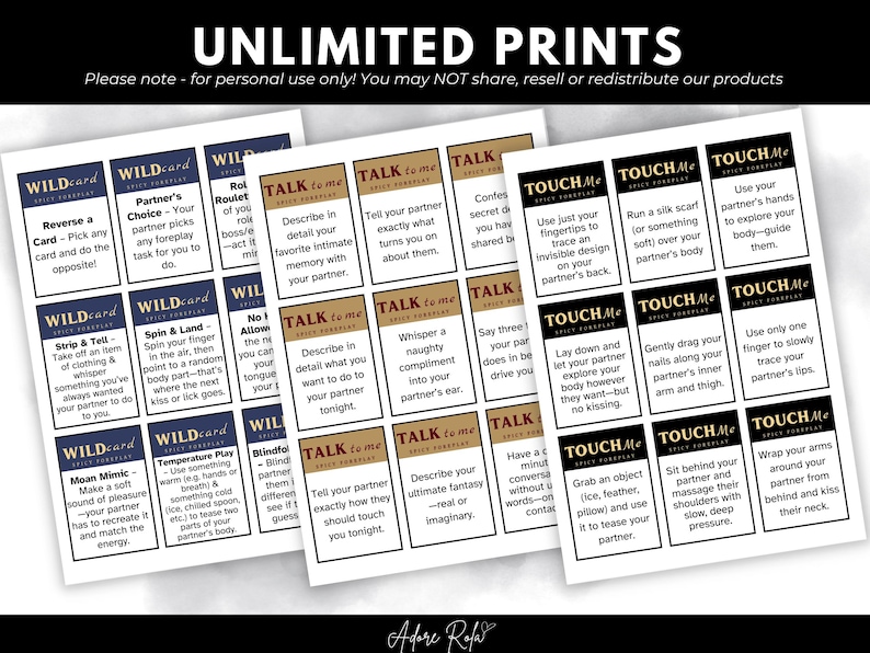 The Ultimate Foreplay Card Game for Couples | Instant Download ...