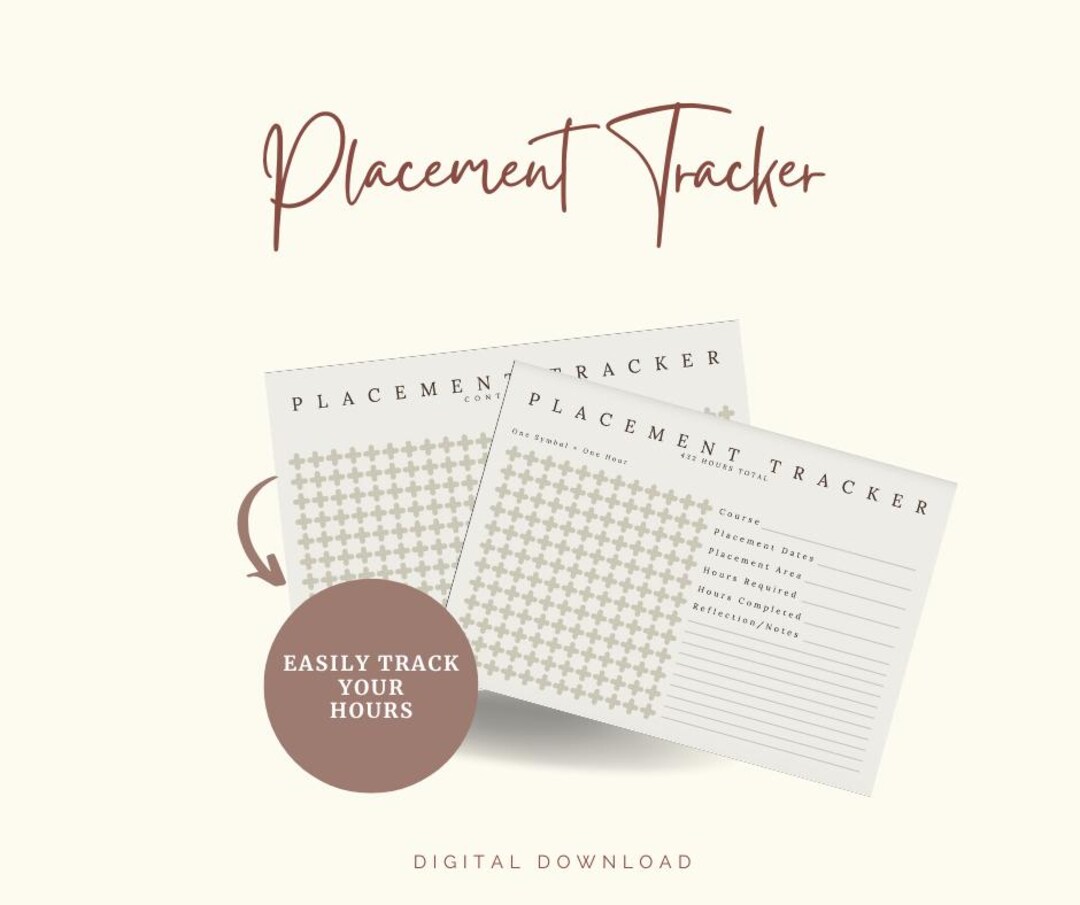 Clinical Placement Hours Tracker | Student Nurse Printable (digital ...