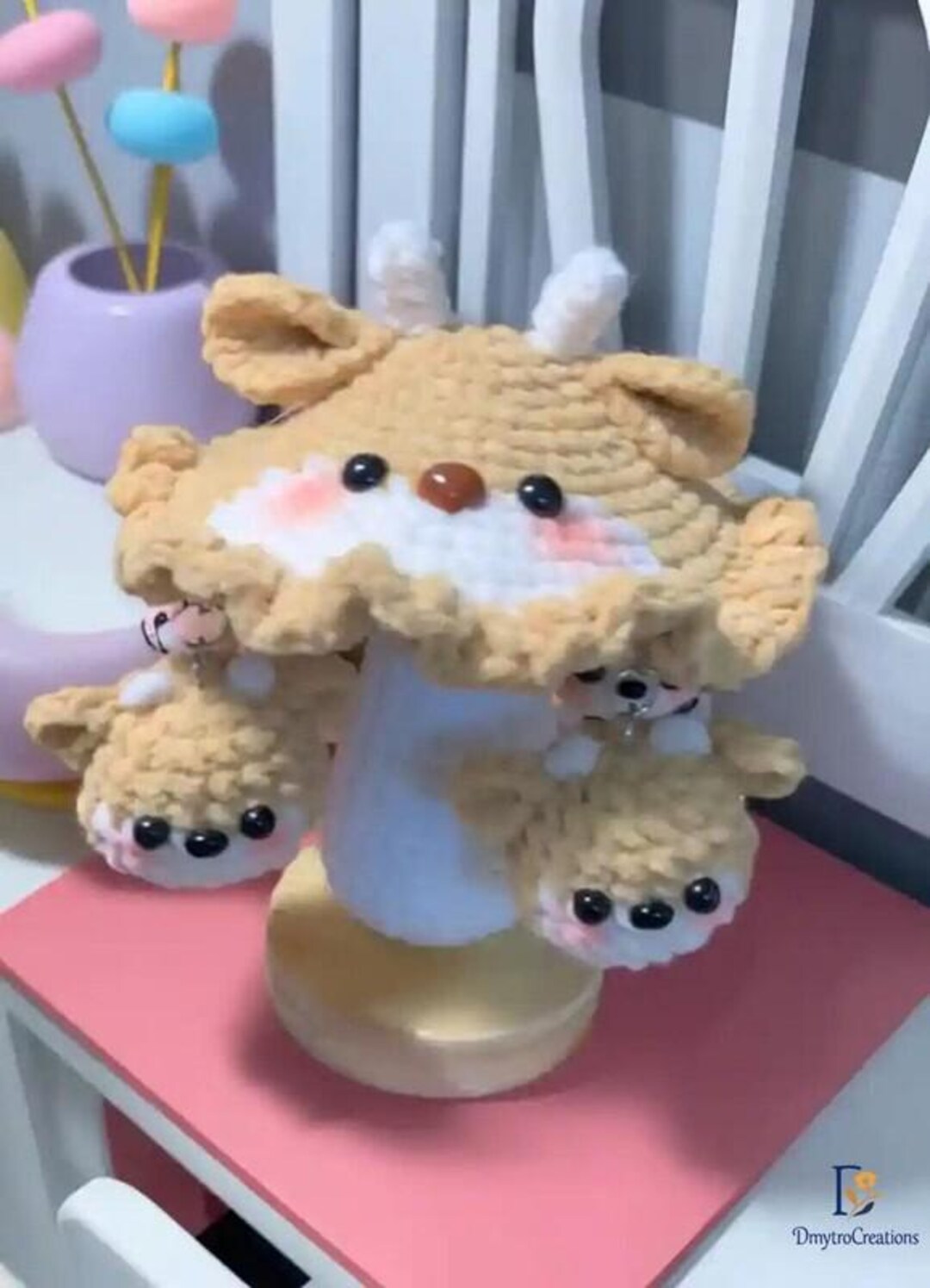 Crochet Calf Spinning Carousel – Sweet Cow Faces With Baby Cows & Bell ...