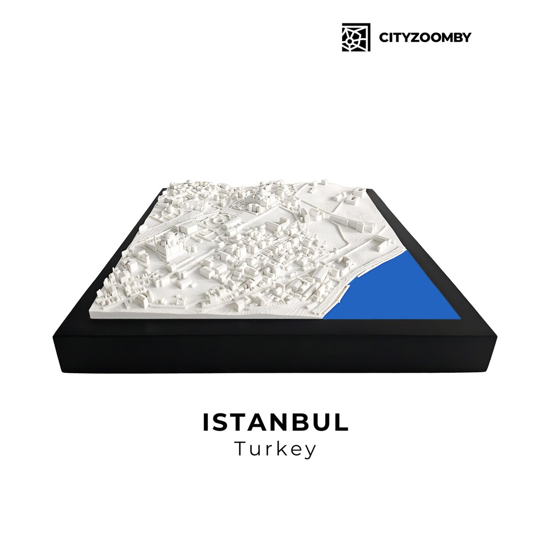 Istanbul 3D City Model | Framed Urban Art, Travel Gift - Etsy