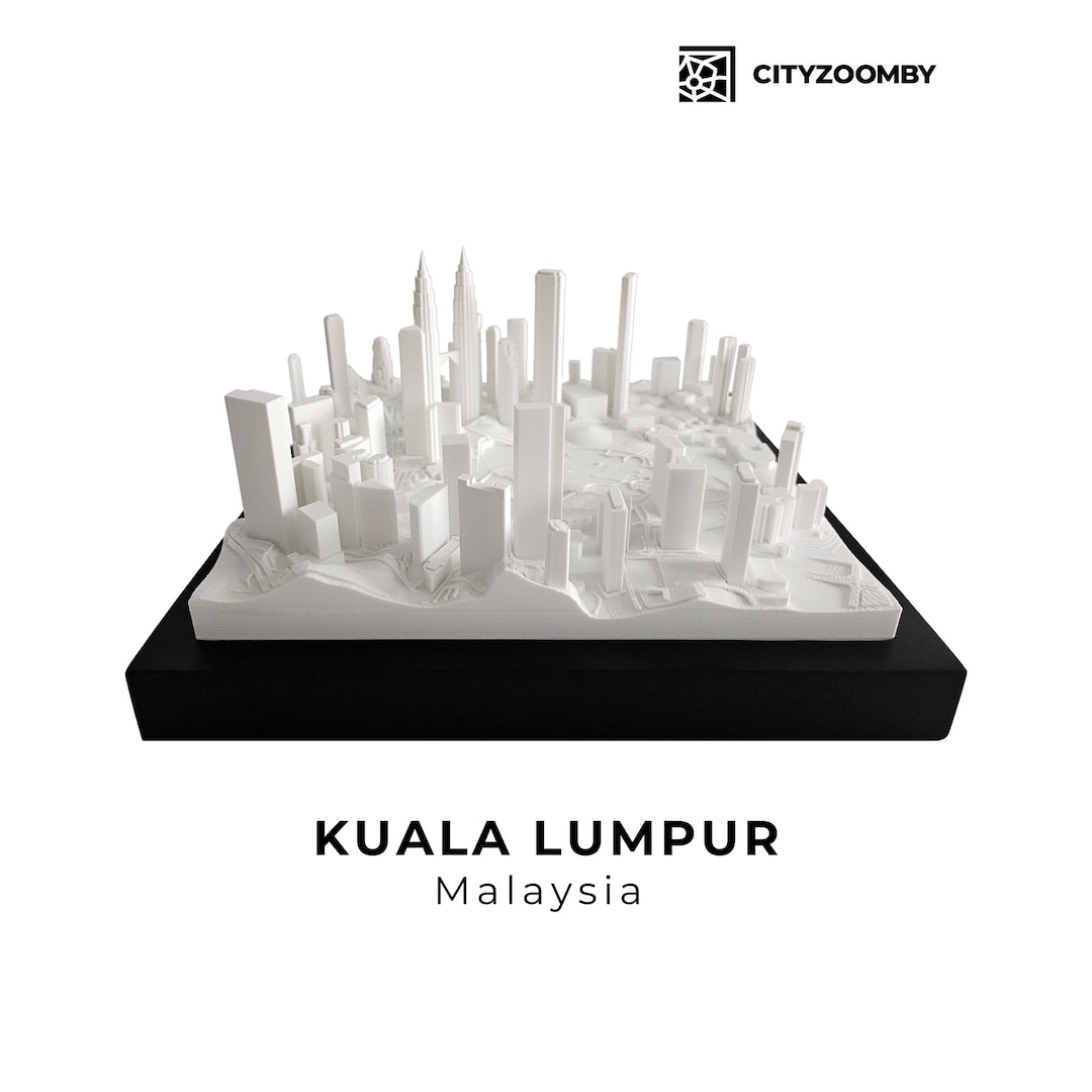 Kuala Lumpur 3D City Model | Wall & Desk Decor | Cityscape Wall Art ...