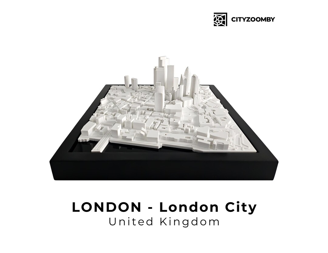 London City 3D City Skyline Map | Handcrafted Building Model ...