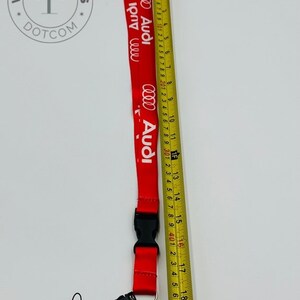 Audi Logo Emblem Nameplate, Red Audi Lanyard for Keys ID Card Badge ...