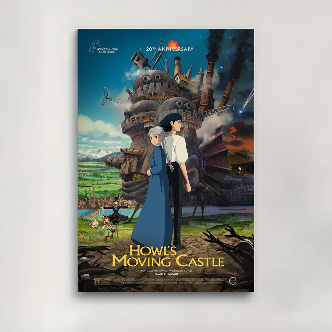 Howl's Moving Castle 20th Anniversary Movie Poster,room Decor Wall Art ...