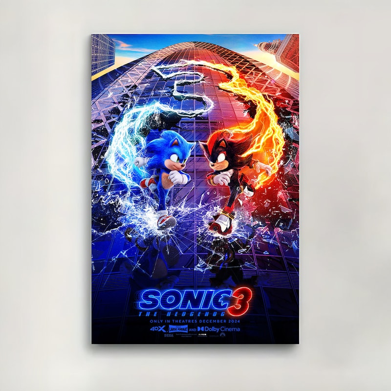 Sonic 3 movie poster - Etsy México