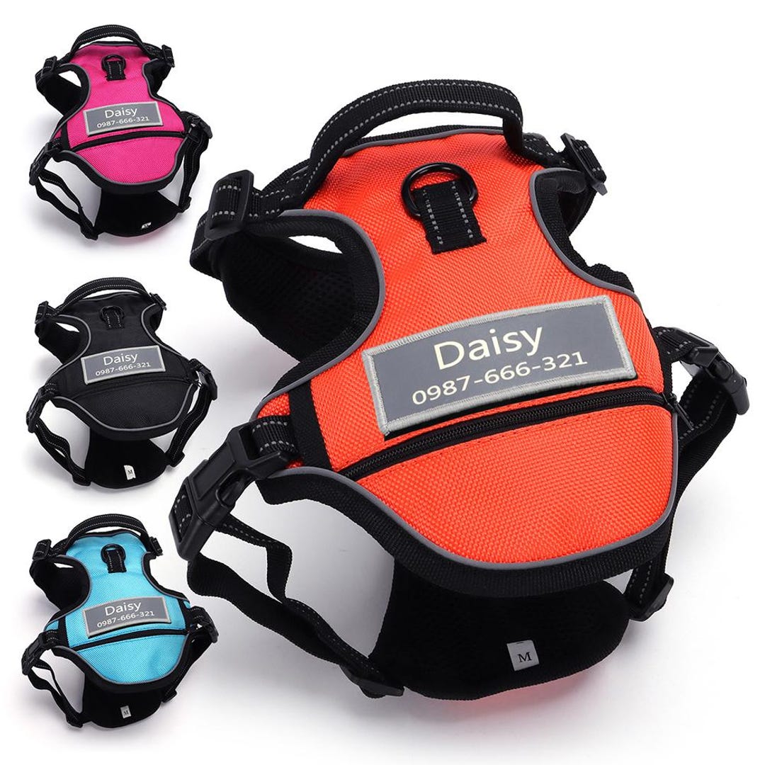 Personalized Dog Harness, Puppy Harness, Reflective Harness With Name ...