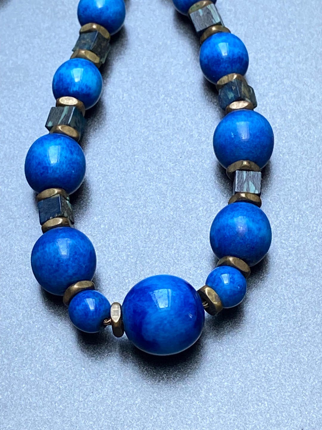 Vintage Louis Rousselet Made in France Opaque Blue Lampwork Glass ...