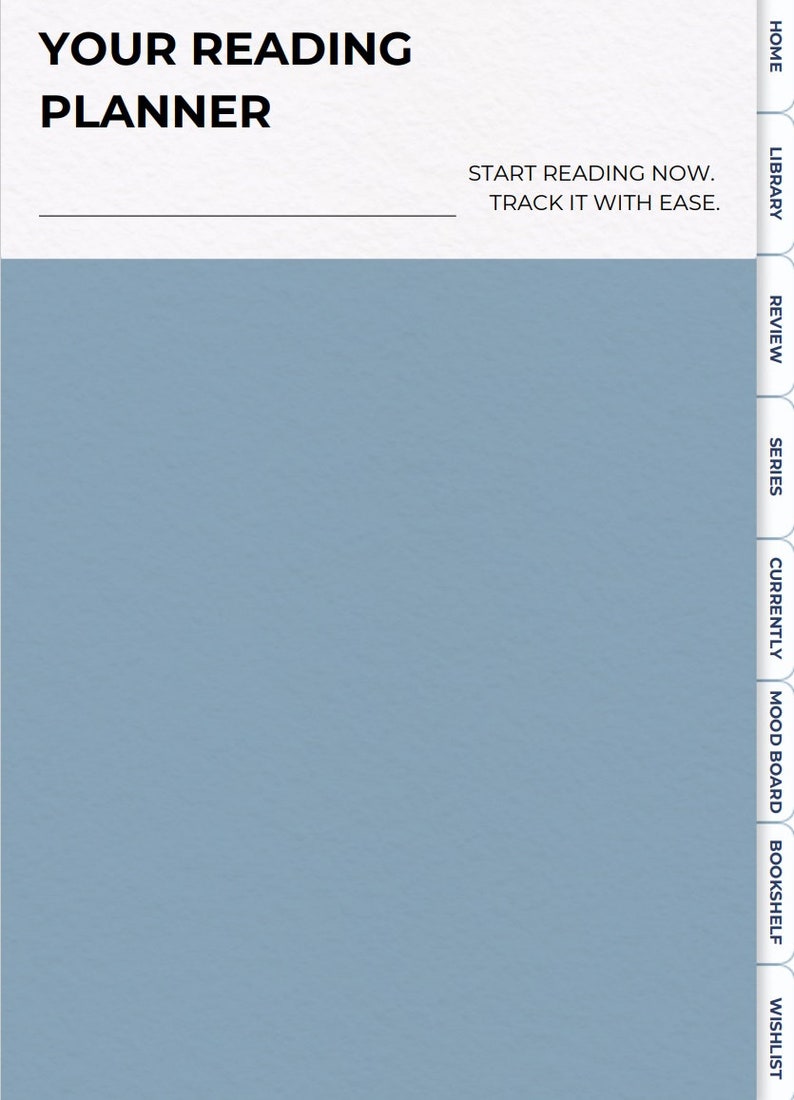 Reading Journal, Reading Planner, Digital Reading Journal, Reading ...