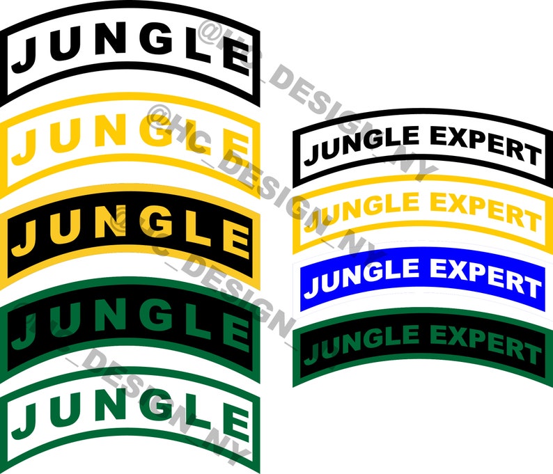 US Army Jungle Tab SVG PNG Files: Military Insignia - Etsy