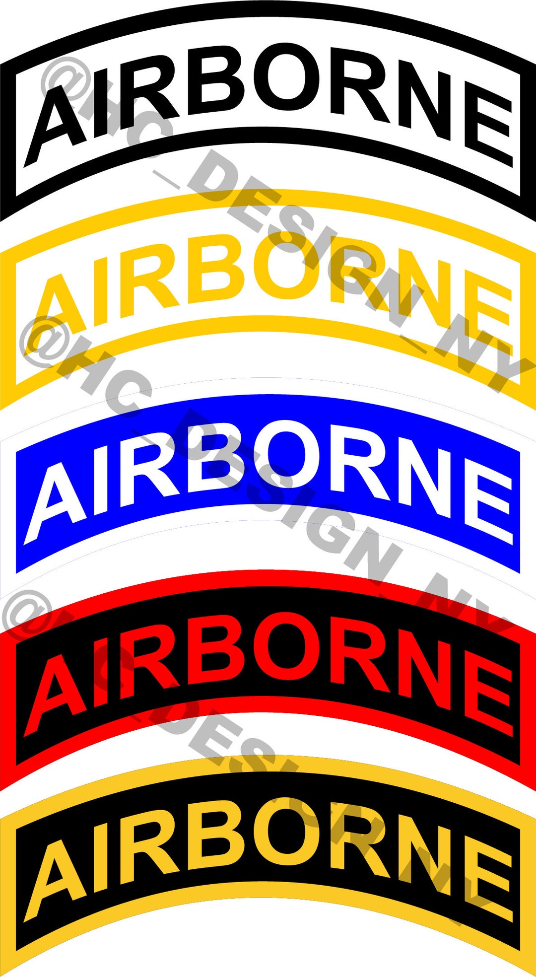 US Army Airborne Tab SVG PNG Files: Military Insignia - Etsy