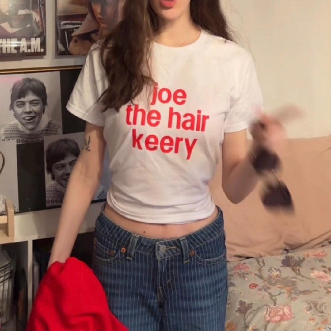 Joe the Hair Keery DJO Baby Tee - Etsy