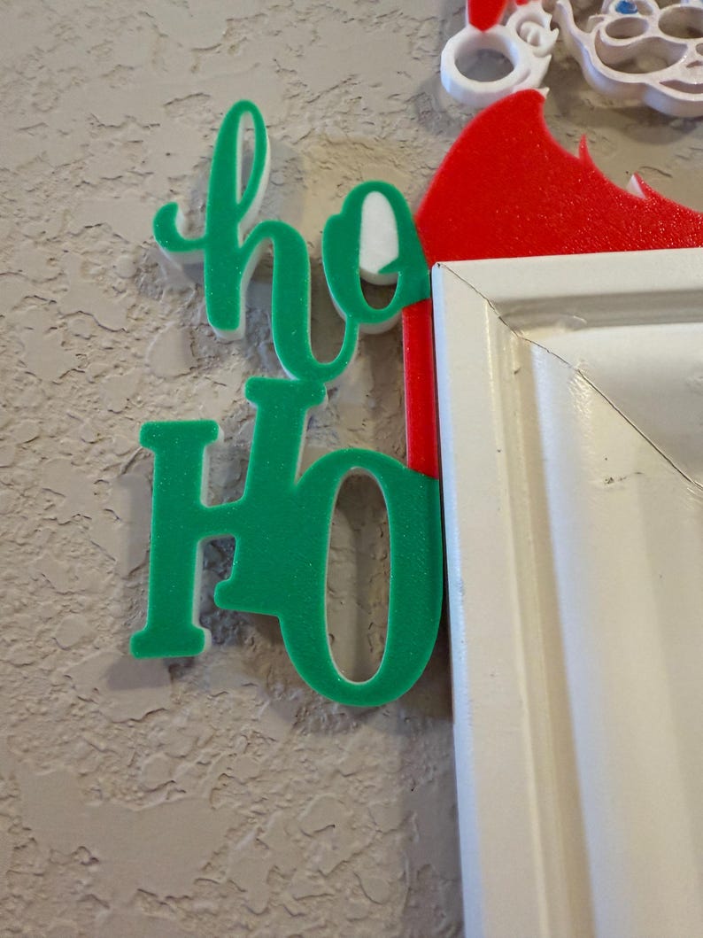 Santa Claus Christmas Door Corner Topper Christmas Holiday Decor 3D ...