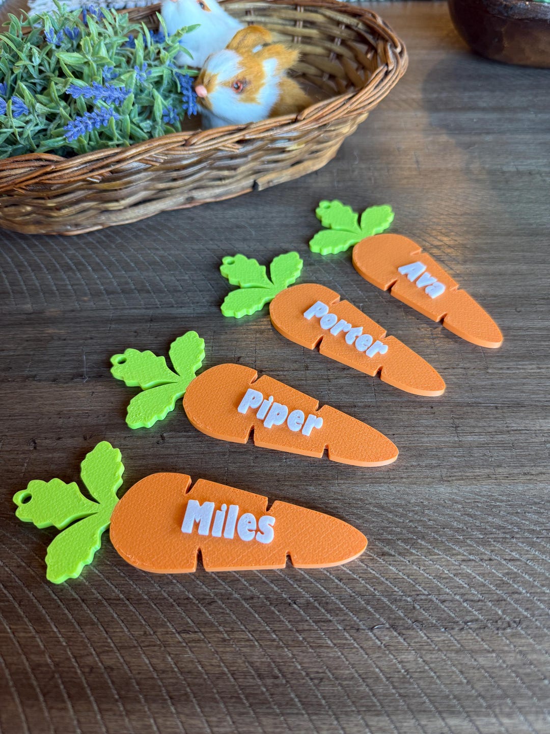 Personalized Easter Carrot Basket Tag: Custom Name Spring Decor - Etsy