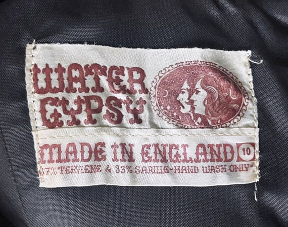 Water Gypsy medieval inspired 1960s/1970s black maxi … - Gem