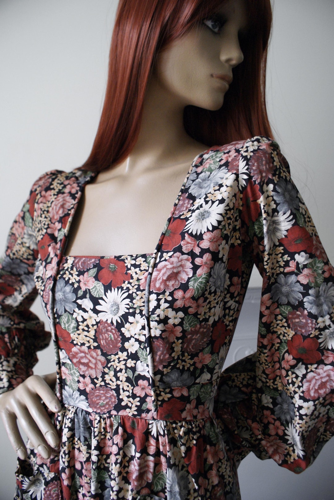 Droopy and Brown's Rare Early 1970s Vintage Floral Printed Cotton ...