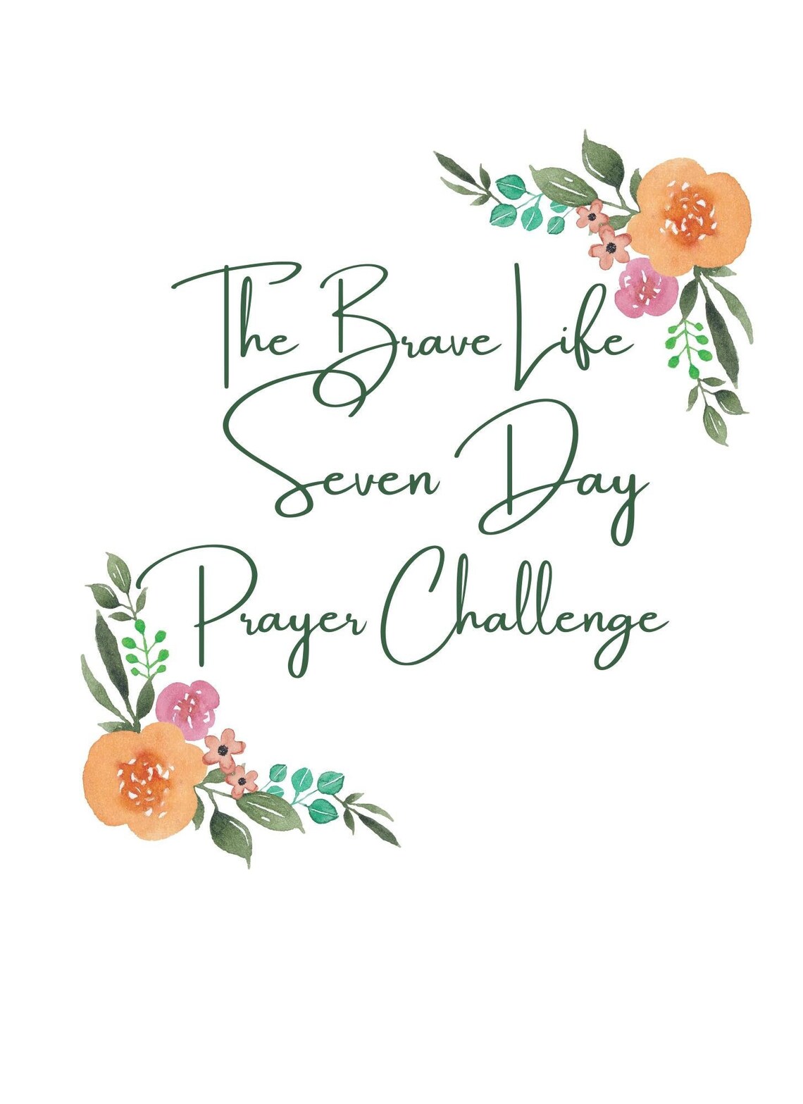 The Brave Life 7 Day Prayer Challenge- Digital Prayer Journal - Etsy
