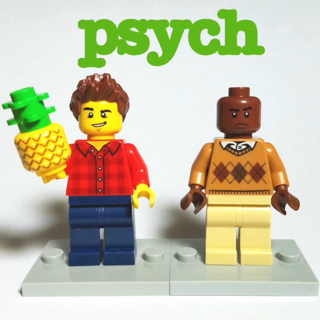 Psych - Shawn and Gus - Custom Figures and Pineapple Accessory - Etsy