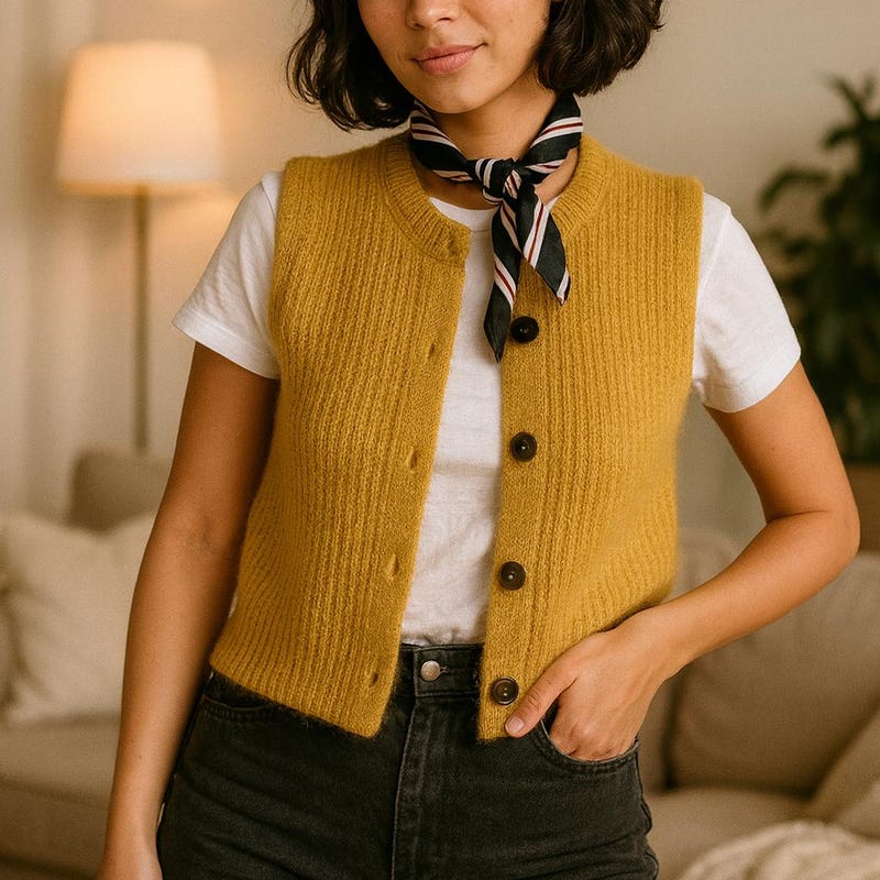 Mohair Sweater Vest Sweater - Etsy