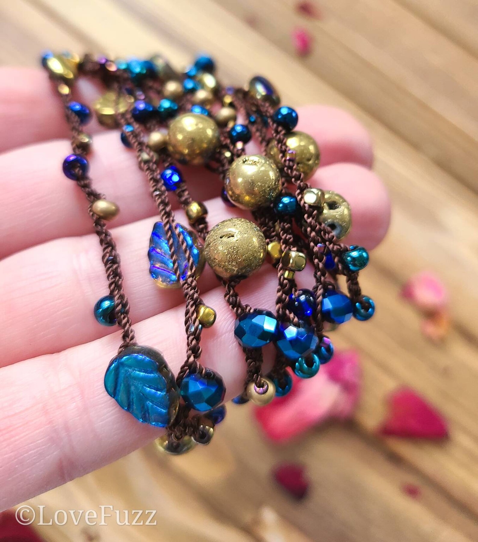 Long Beaded Necklace Delicate Crochet Necklace Wrap - Etsy