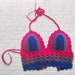 Crochet Bisexual Flag Bikini Top Crochet Halter Top Colorful - Etsy