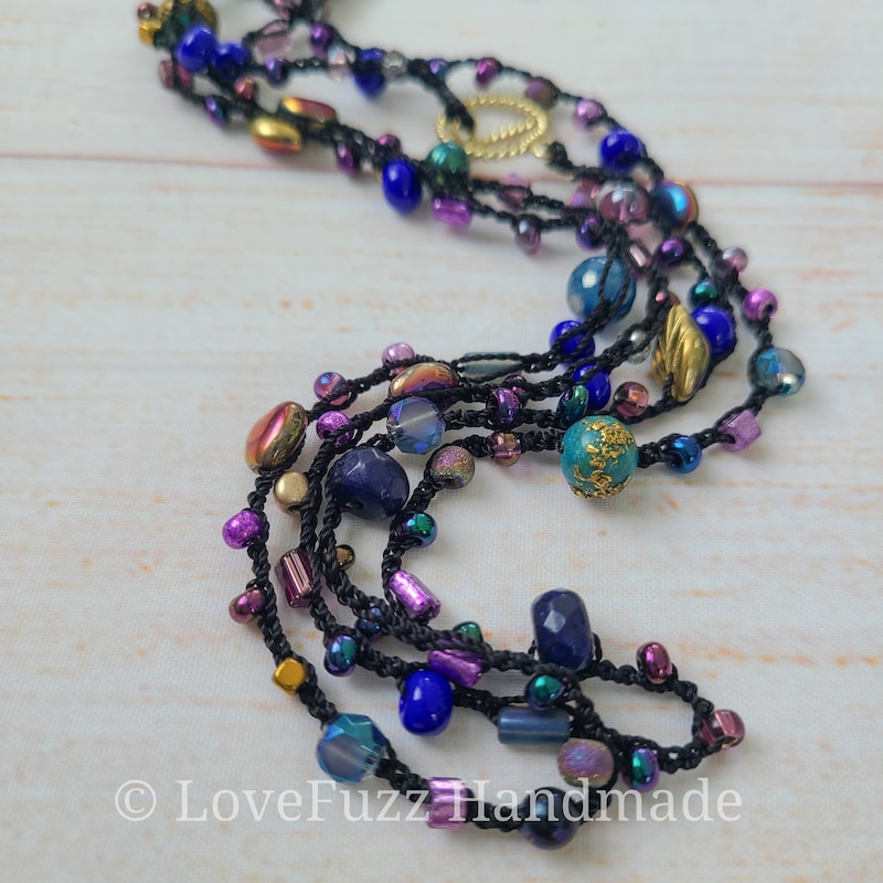 Long Beaded Necklace - Etsy