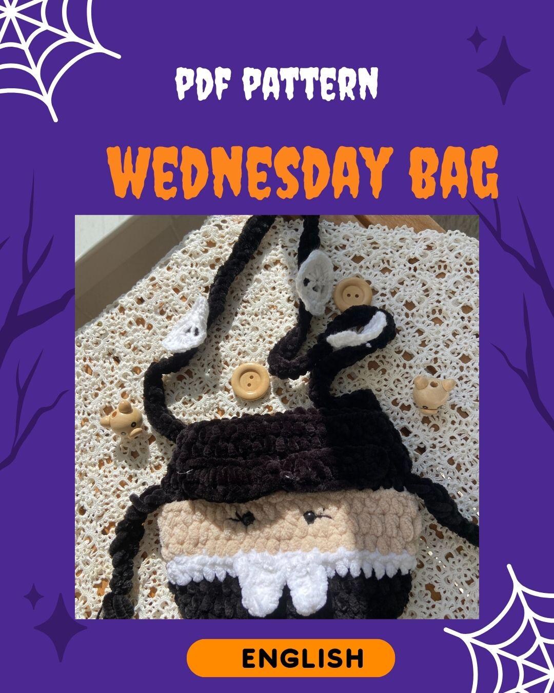Crochet Wednesday Bag Pattern, Soft Doll Crossbody Purse (PDF Pattern ...