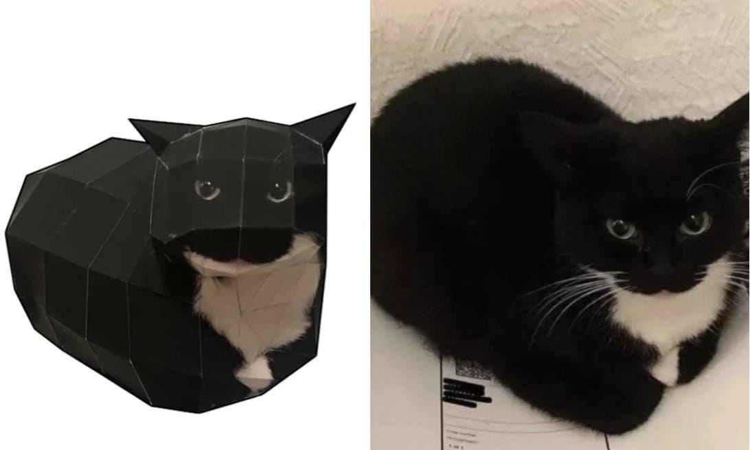 Easy A4 Print Version- Maxwell the Cat - 3D Papercraft Template ...