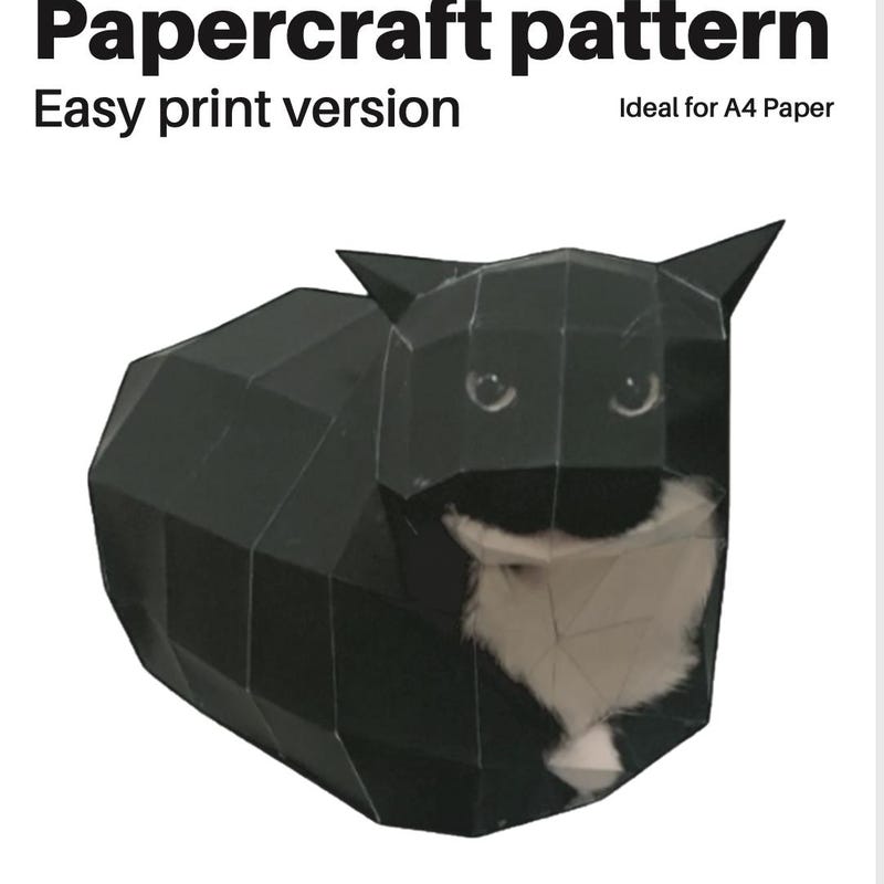 Papercraft Cat Meme - Etsy