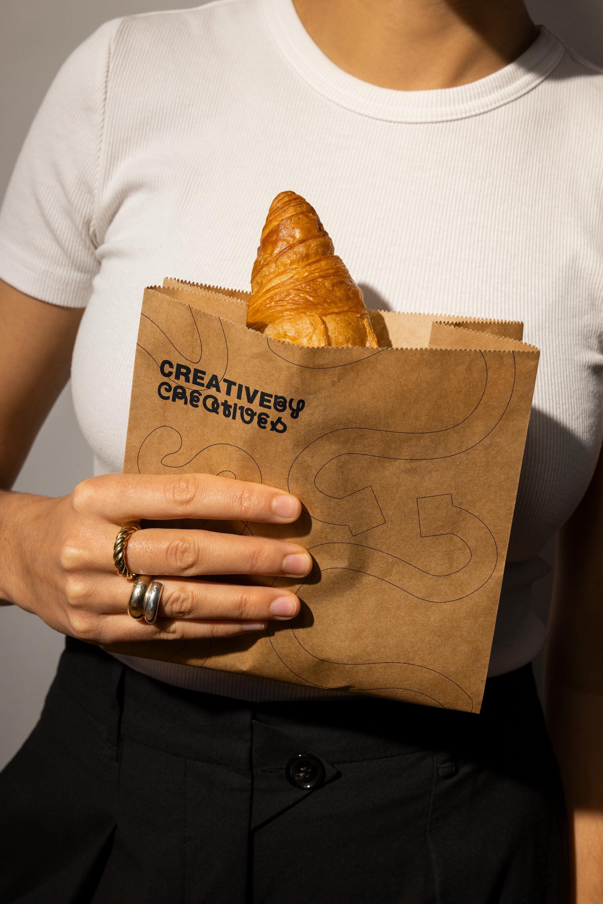 Bakery Packaging Bag Mockup – Coffee Shop Takeaway, PSD Template - Etsy