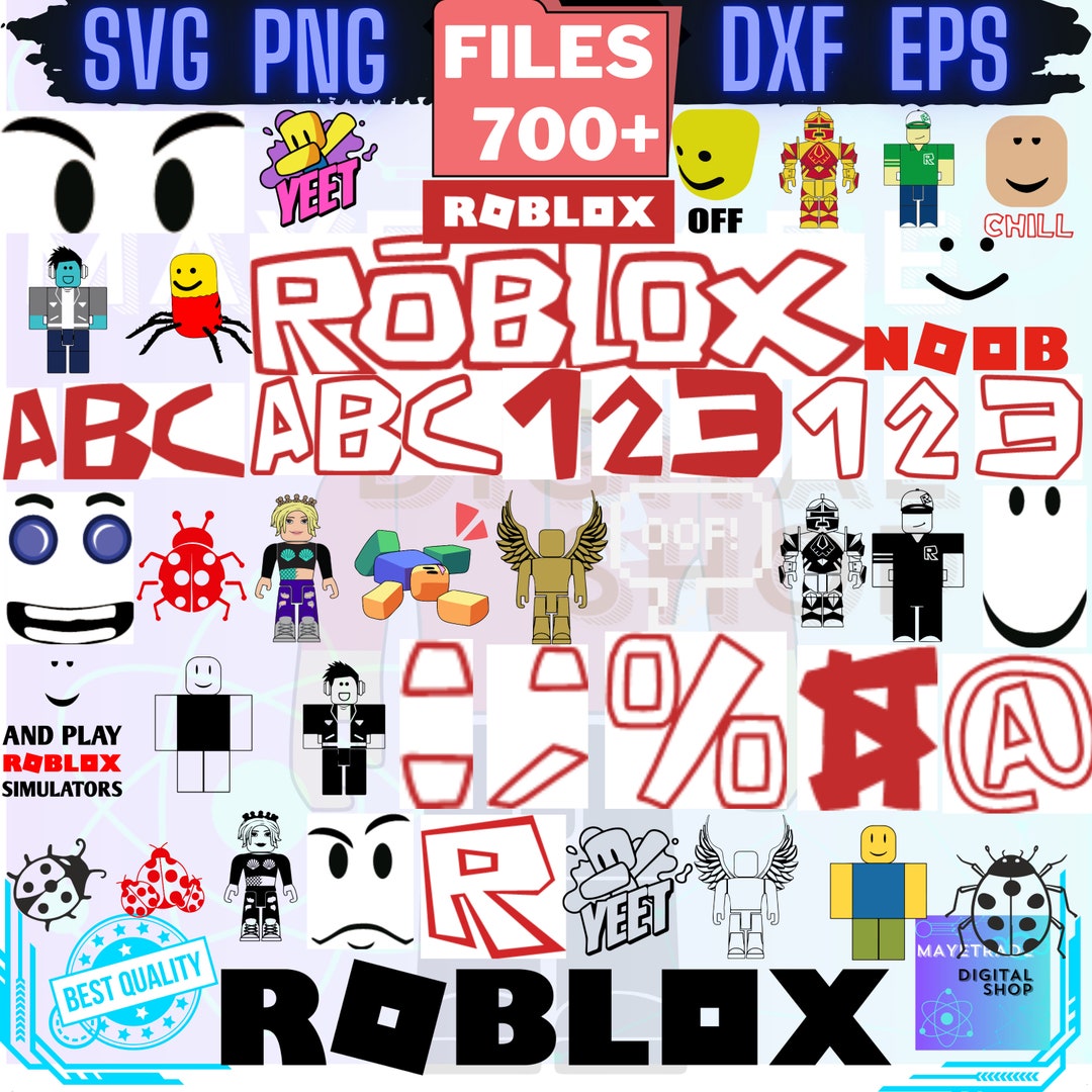 Roblox Svg Bundle, Roblox Png Dxf Eps, Roblox Clipart, Customizable ...