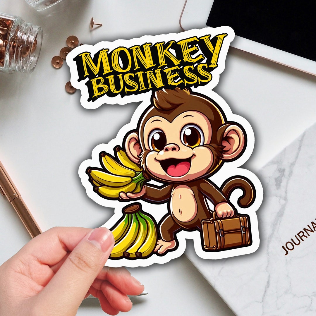 Monkey Sticker Pun, Banana Fruit Sticker, Back to School Gift for Kids ...