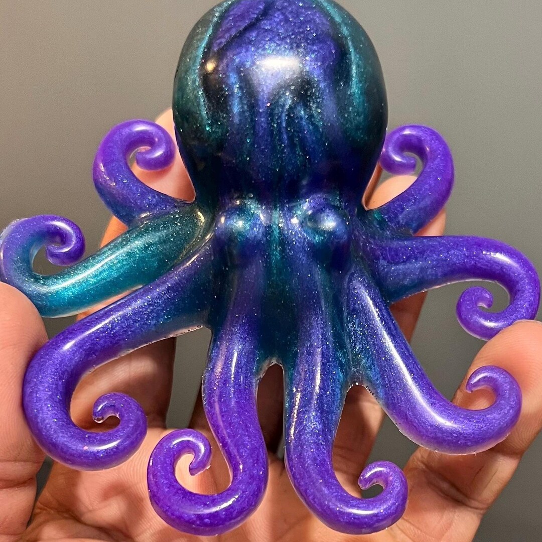 Resin Octopus Figurine With River Stone Inclusions or Without. Message ...