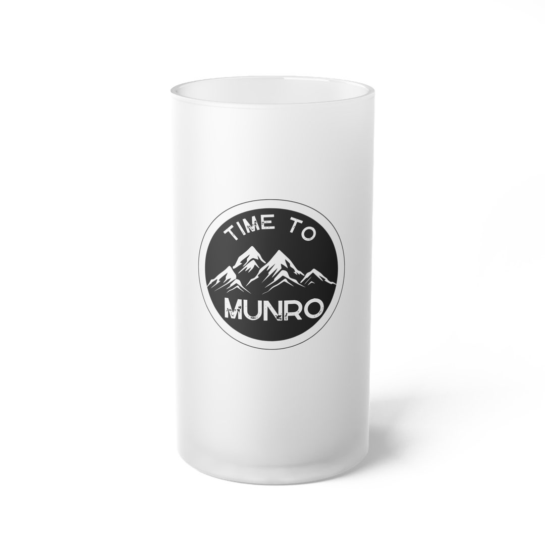 Time to Munro Frosted Beer Glass With Handle - Etsy
