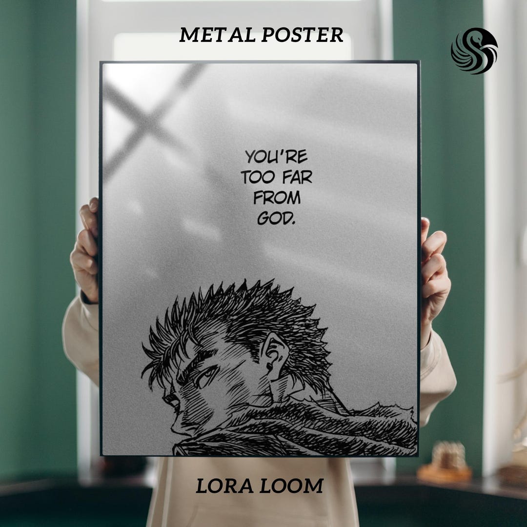 Metal Wall Art Anime. Berserk, Guts Metal Wall Art. Metal Poster. Metal ...