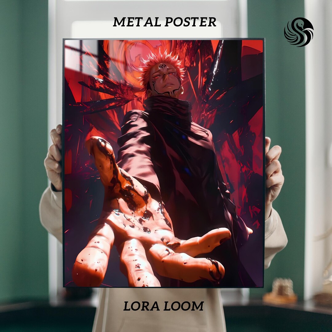 Sukuna Metal Wall Art, Jujutsu Kaisen, Living Room Wall Decor, Wall Art ...