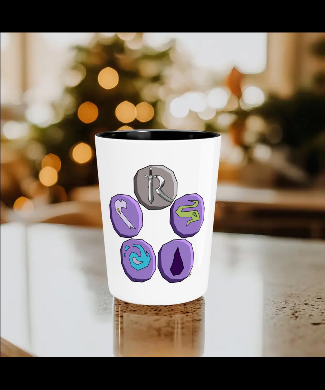 Runescape Necrotic Runes Ceramic Shot Glass, Gaming Shotglass, Gamer ...
