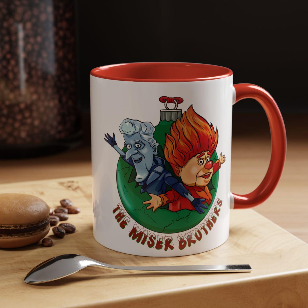 A Miser Brothers' Christmas Red/black Accent Coffee Mug (11, 15oz ...