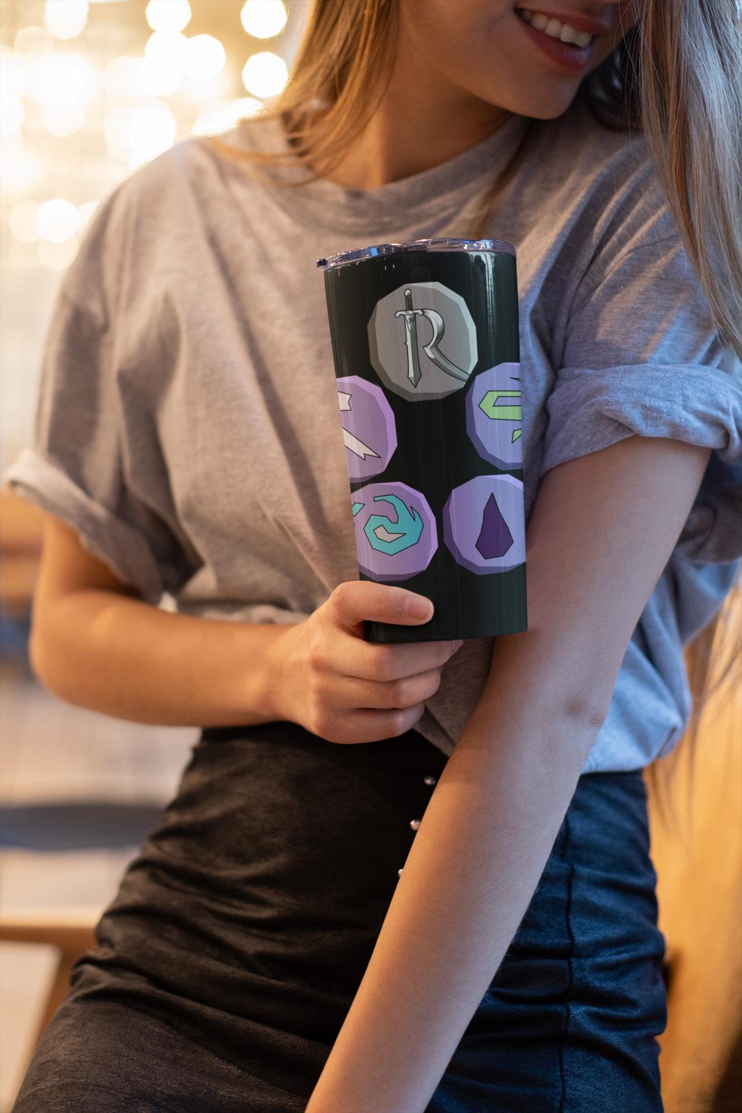 Runescape Necrotic Runes Tumbler 20oz Gamer Gift, Gaming Mug, Video ...