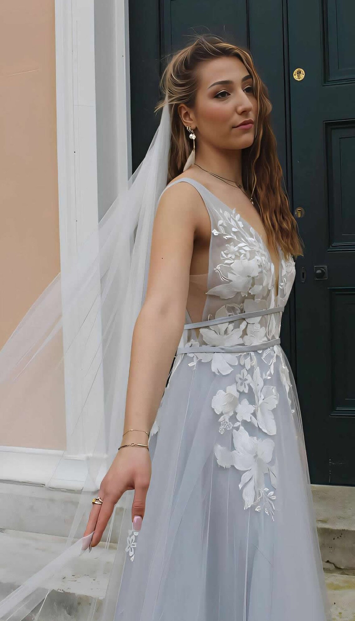 Grey Wedding Dress, UK Wedding Dress, Bespoke, Unique, Quirky, Funky ...