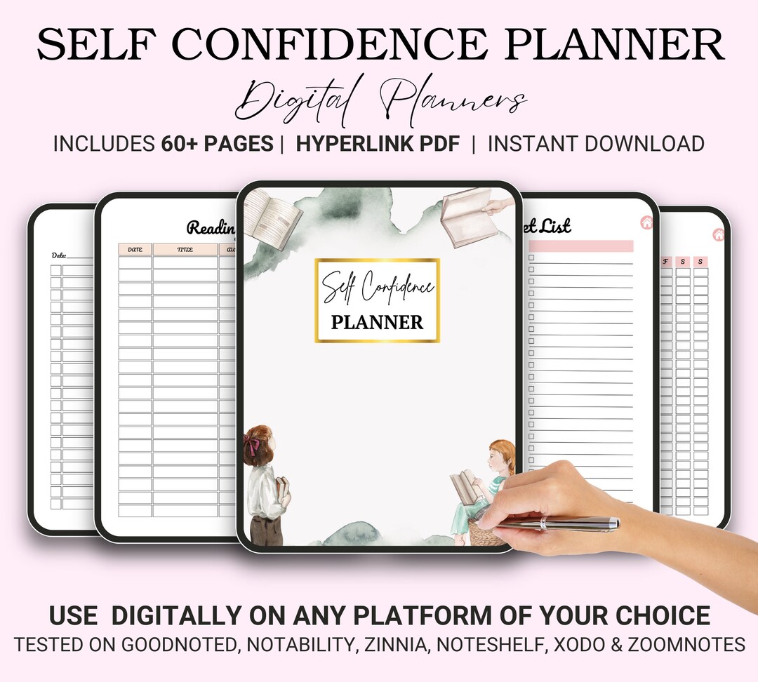 Digital Self Confidence Planner, Overcoming Self Doubt, Self Care ...