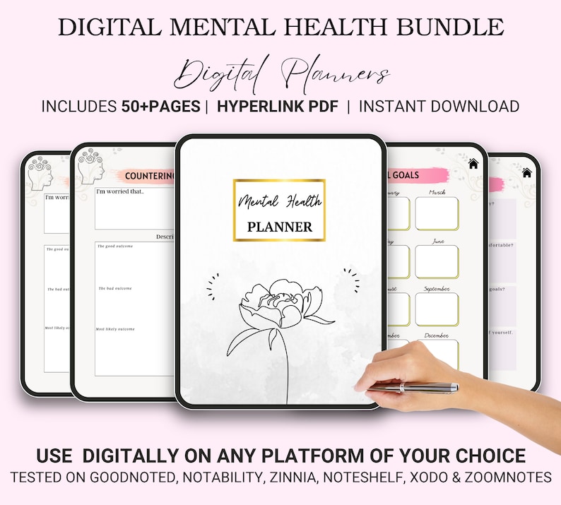 Digital Mental Health Bundle, Mental Health Journal, Mental Health ...