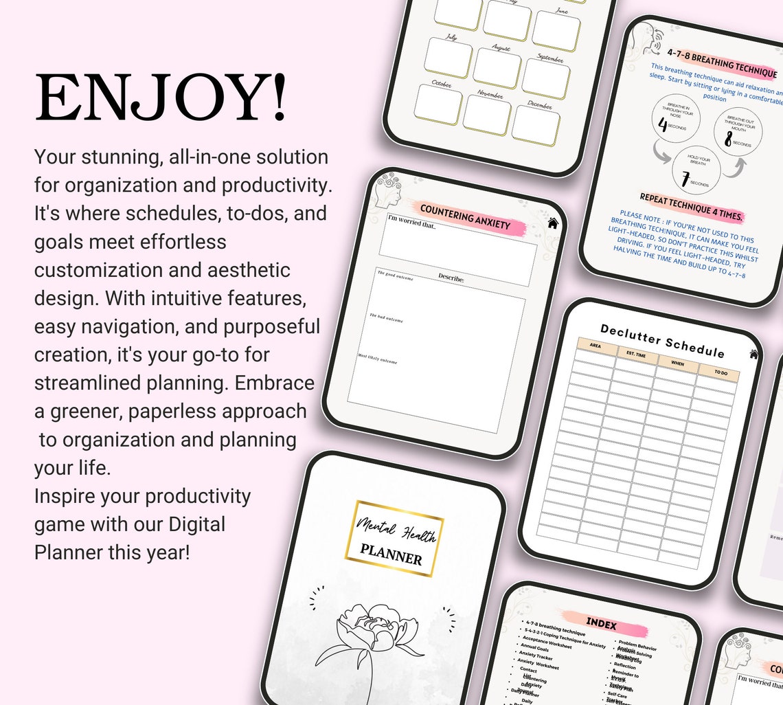 Digital Mental Health Bundle, Mental Health Journal, Mental Health ...